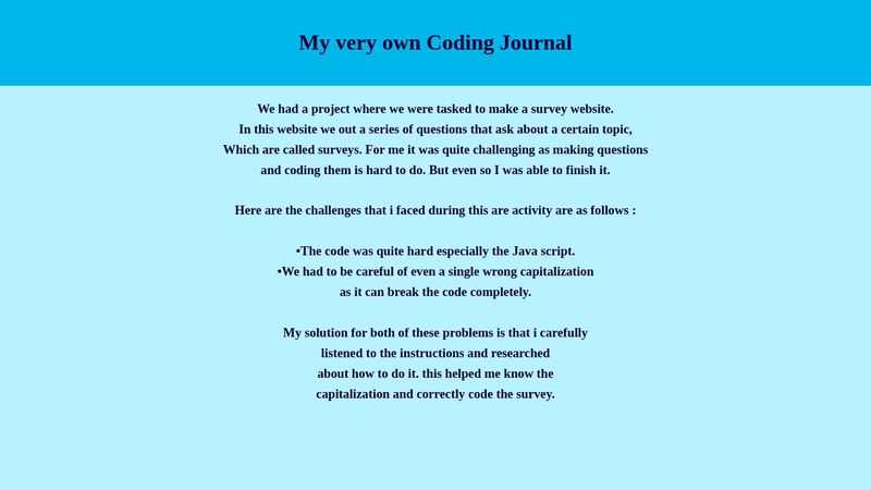 Coding Journal