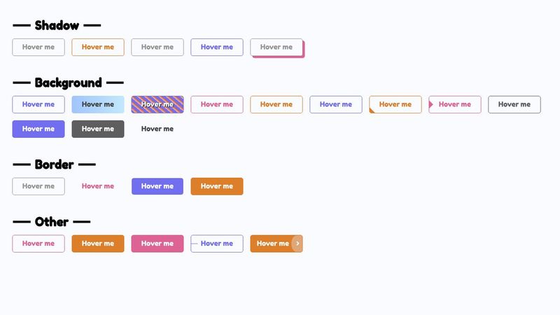 Pure CSS button hover animation