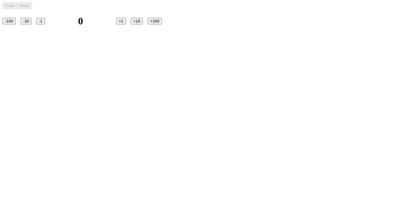 Undoable counter - React template