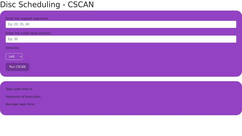C scan scheduling