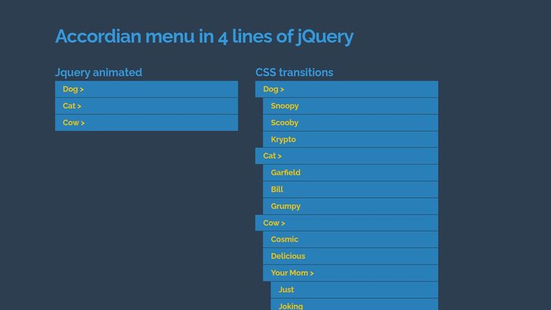 Simple Accordion Menu