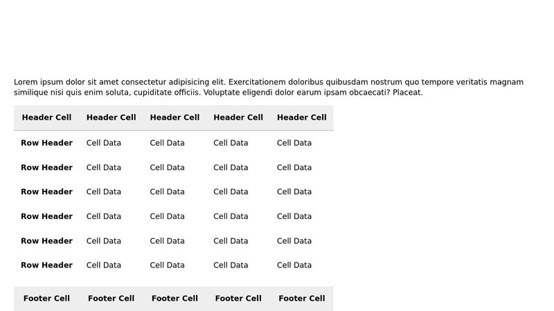 Sticky Table Headers and Footers