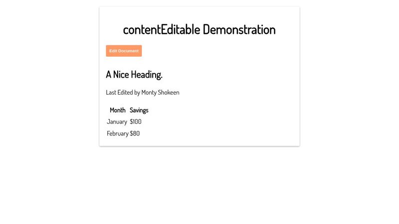 Complete contentEditable Inline Editor