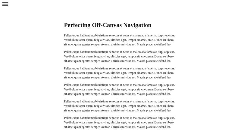 Perfecting Off-Canvas Navigation