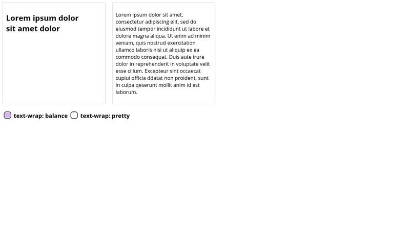 The CSS text-wrap property in action