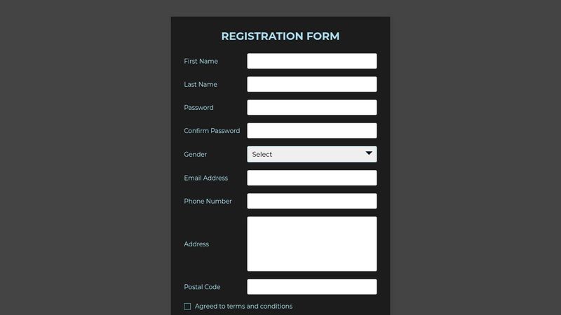 Registration Form