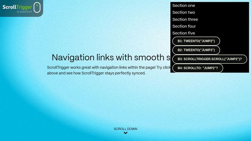 Navigation links compatibility - ScrollTrigger