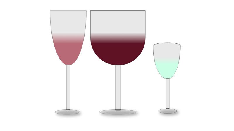 Wine glasses made with html & css