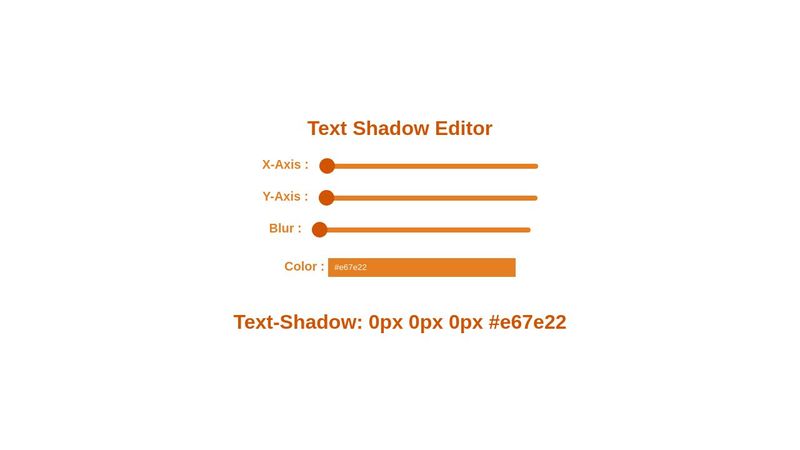 Text Shadow Editor