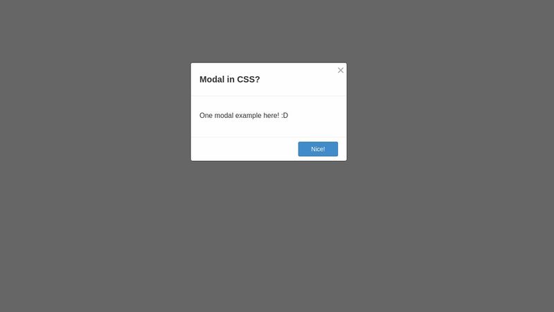 CSS Only Modal Box on Page Load