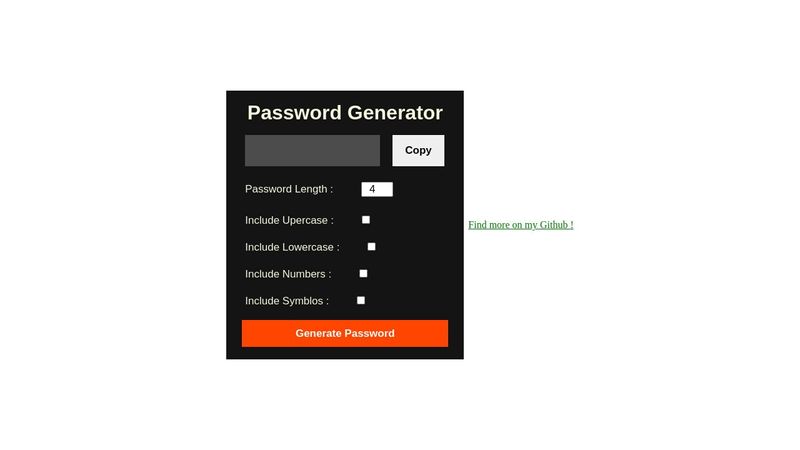 Password Generator with vanilla Javascript #100daysofcode #day13