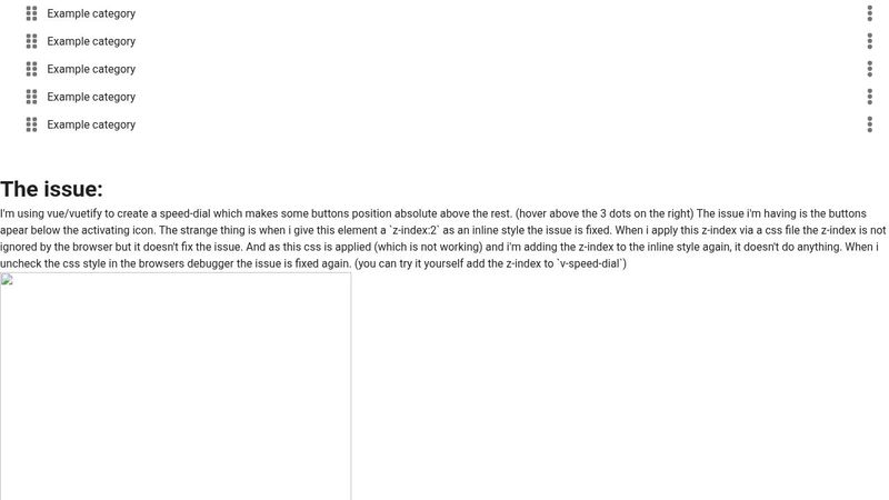 z-index ignored by browser when not online