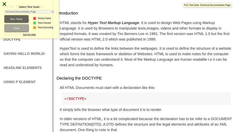 FCC: Technical Documentation Page