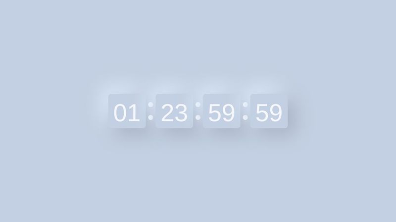 CLOCK COUNTDOWN NEUMORPHISM VANILLA.JS/SCSS