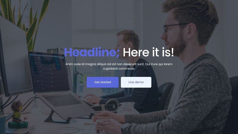 Hero Section Pure TailwindCSS 2nd