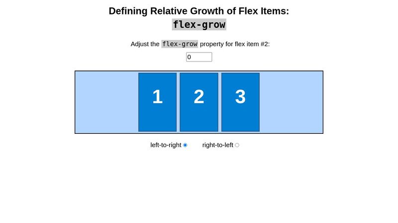 Defining Relative Growth of Flex Items: flex-grow
