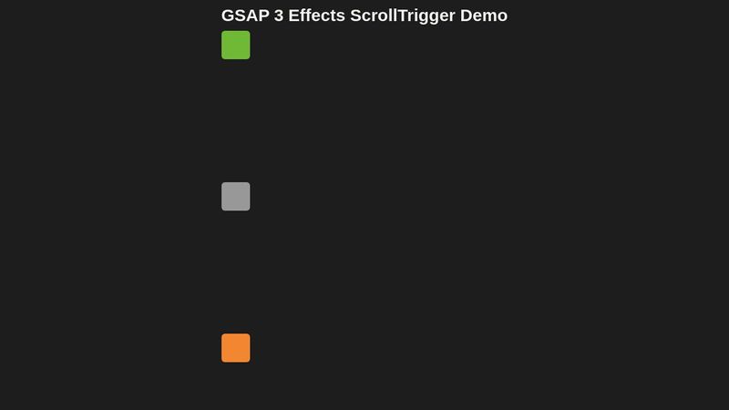 GSAP 3 Effects ScrollTrigger Demo by Prajin