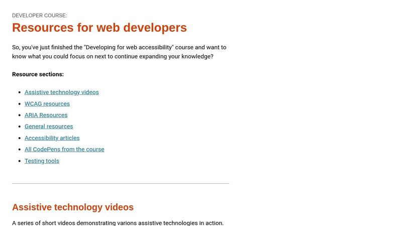 Resources for web developers