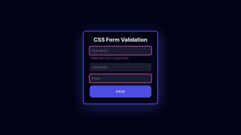 CSS Form Validation + Button Text Change On Click - Pure CSS Only