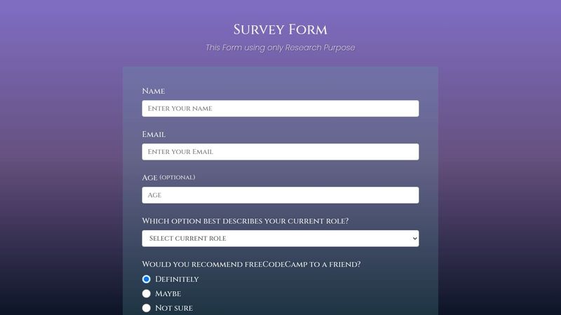 Simple Survey-Form