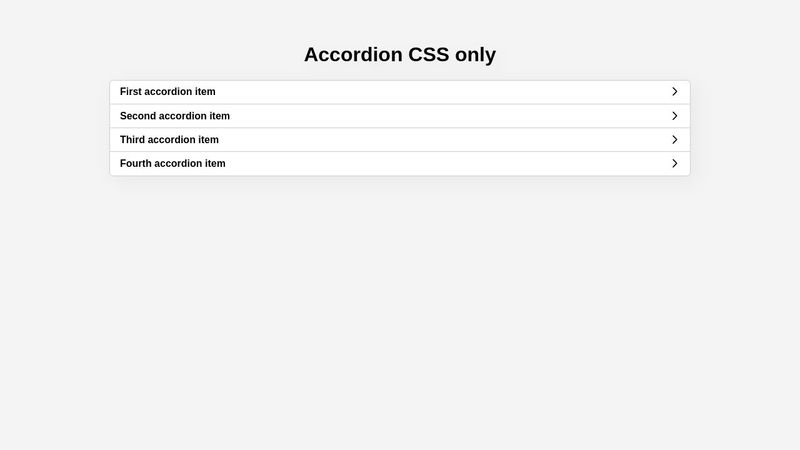 Accordion css only