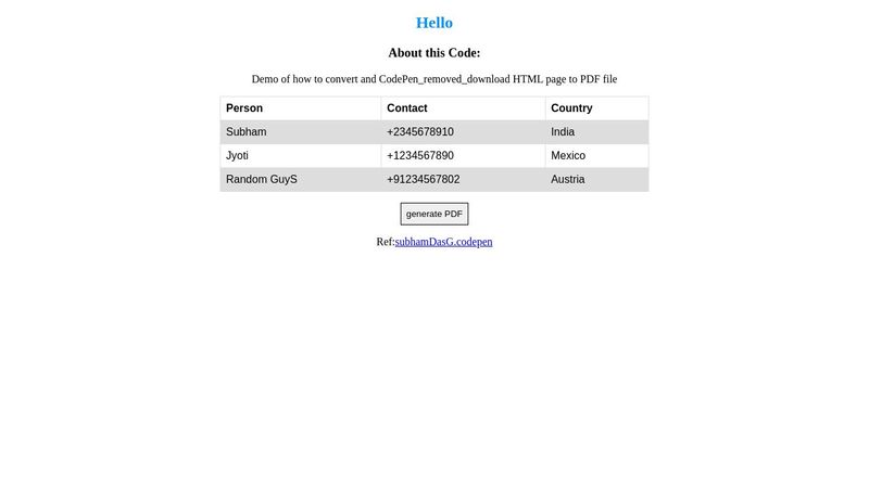 convert part of a HTML page to PDF using javascript