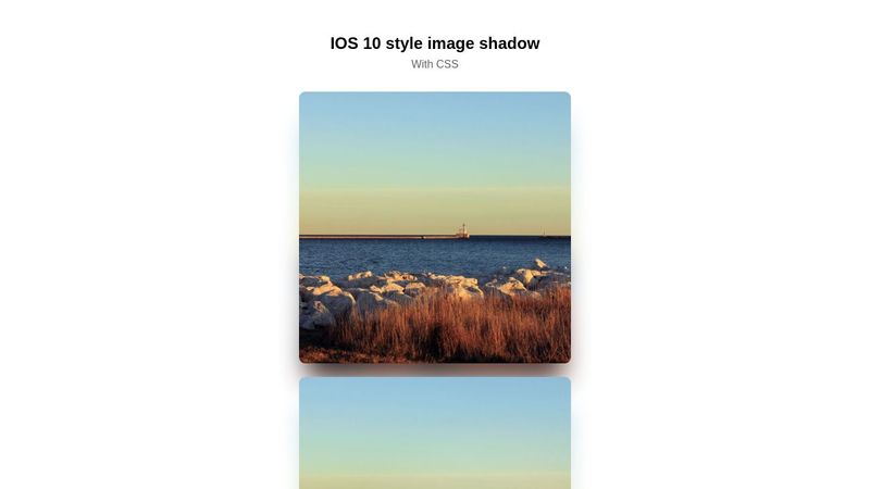 IOS 10 STYLE SHADOWS - With CSS