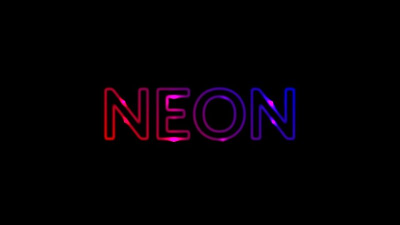 CSS-only shimmering neon text