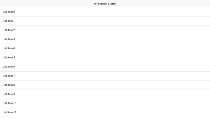 Ionic Long Radio List