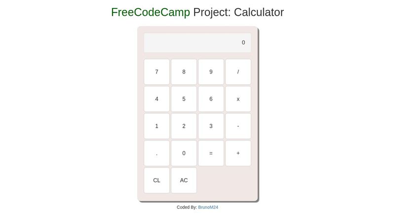 freeCodeCamp : Build a JavaScript Calculator