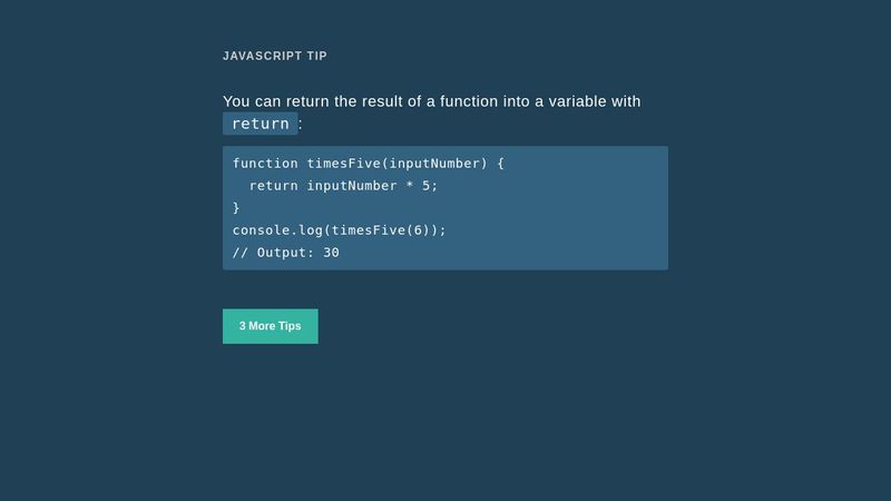JavaScript Tips Tab