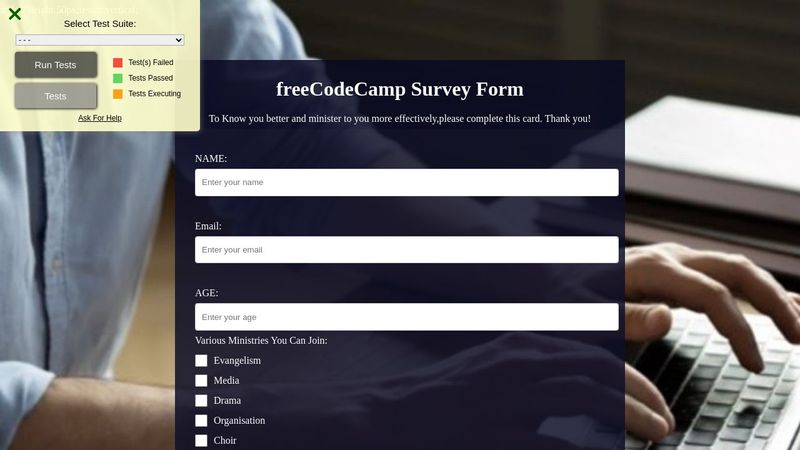 freeCodeCamp Survey Form