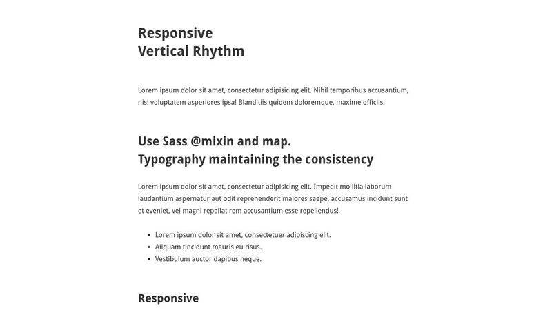 Responsive Vertical Rhythm