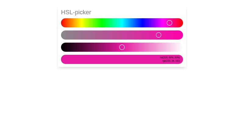 HSL color picker