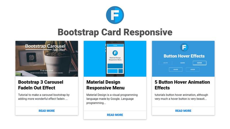Bootstrap Responsive Card thumbnail
