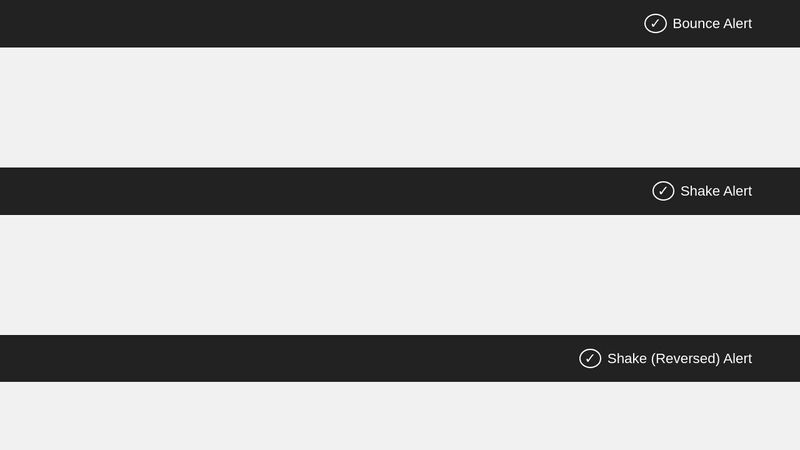 Header alert animations