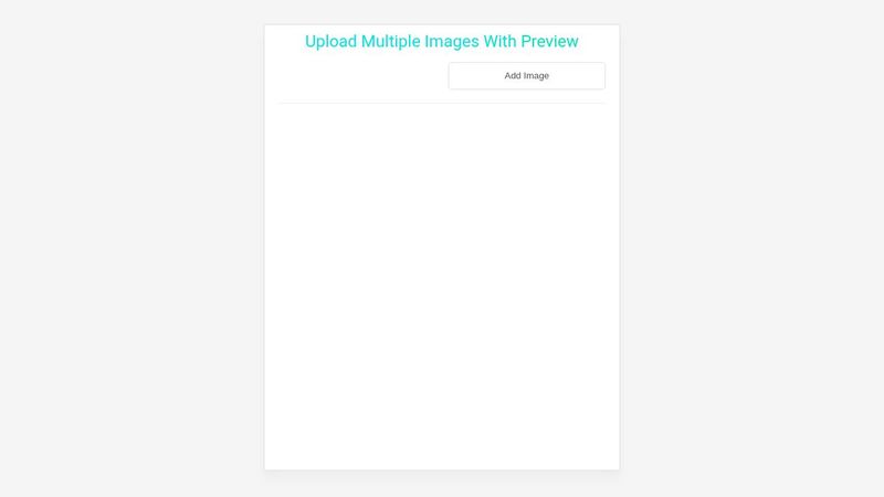 Upload Multiple Images With Preview