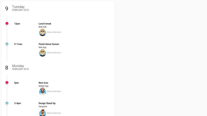 Vuetify Timeline - Example