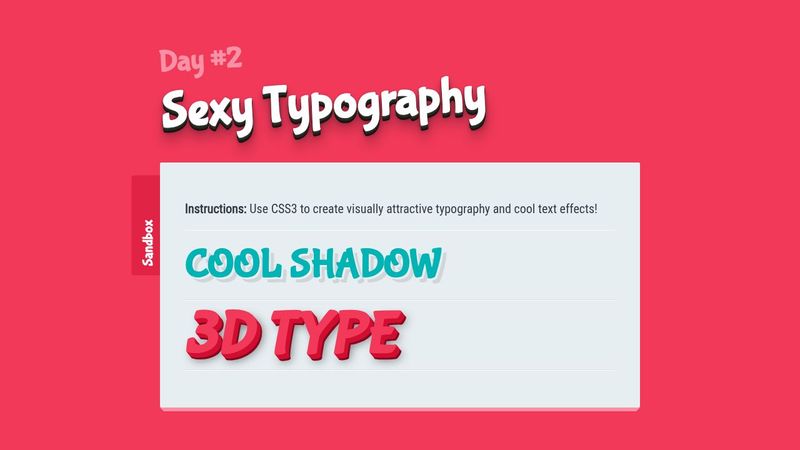 D2. CSS3 Sexy Typography