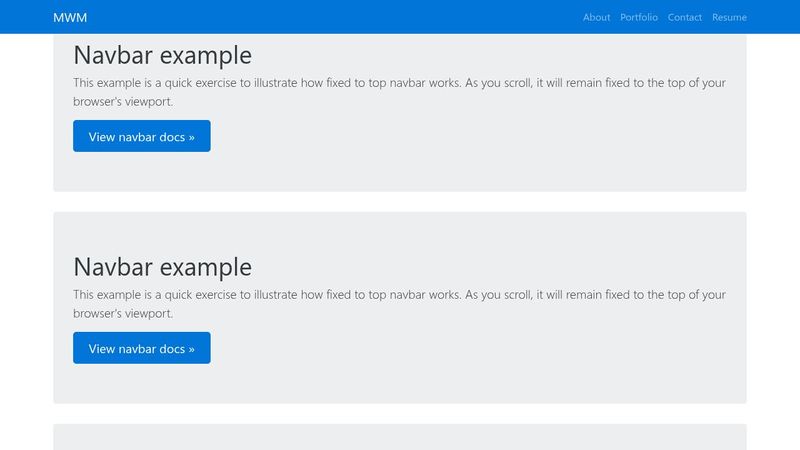 Bootstrap 4 Collapsible Navbar Example
