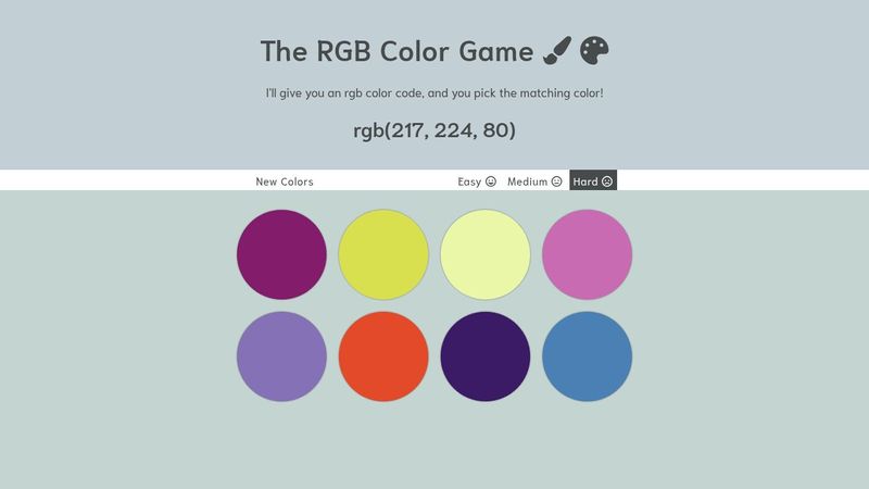 RGB Color Guessing Game