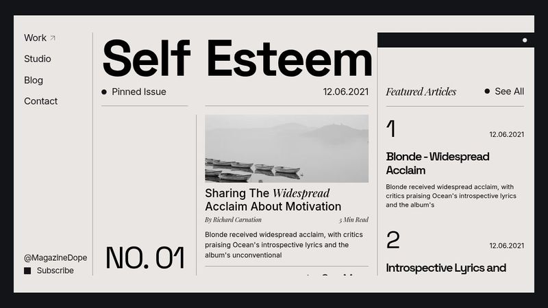 Modern Blog Layout with CSS Grid