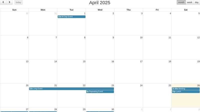 FullCalendar + PopOver