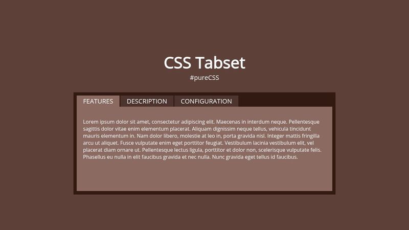 CSS Tabset with pure CSS
