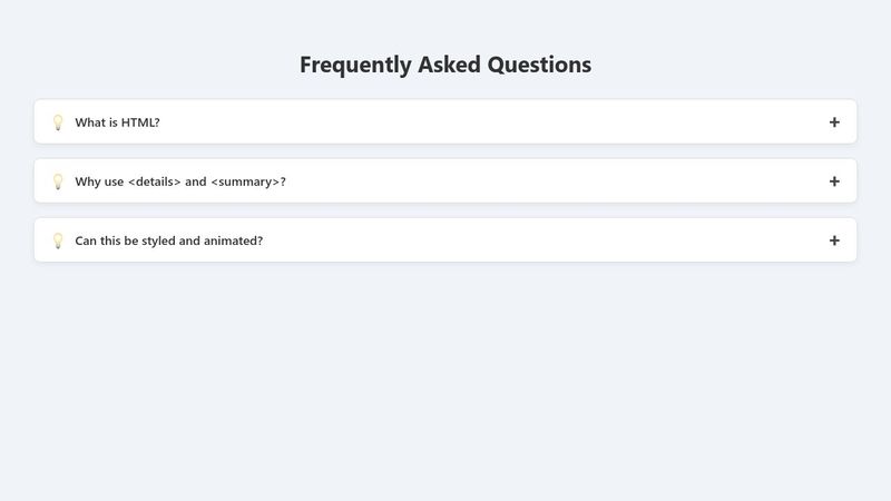 Asked Questions ️🧠HTML/CSS No JS Needed!🧠