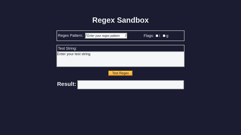 Regex Sandbox
