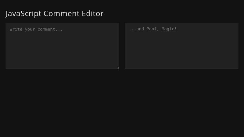 JS Comments Generator