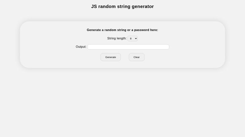 JS random string generator