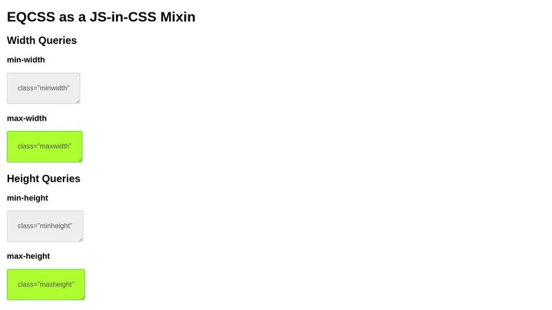EQCSS as a JS-in-CSS Mixin