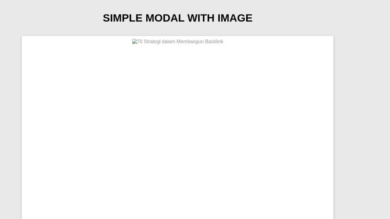 Simple Modal with Image